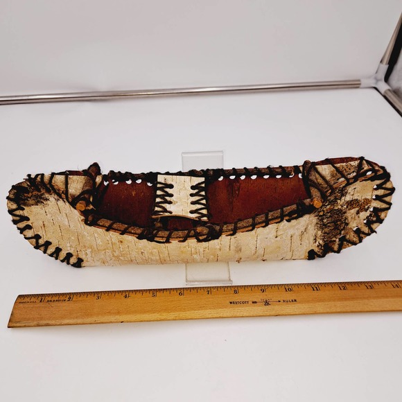 Handmade | Art | Handmade Birch Tree Bark Skin Canoe Native American ...